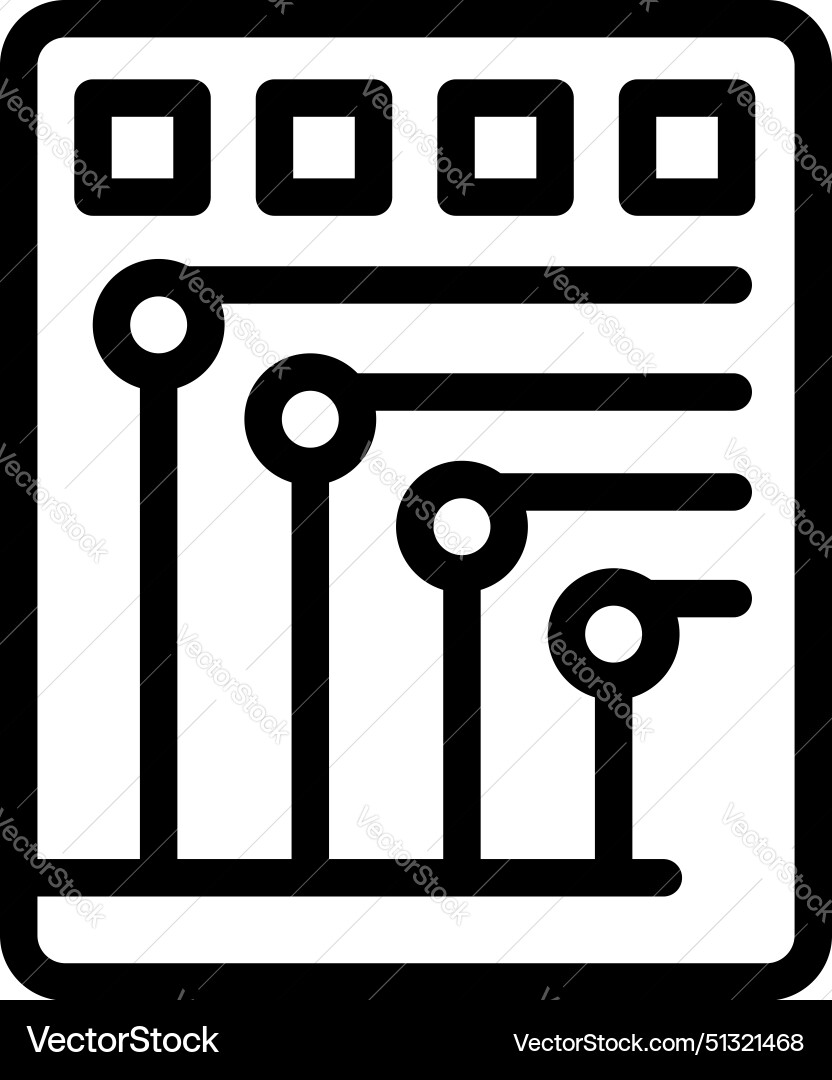 Black and white of a stylized circuit Royalty Free Vector