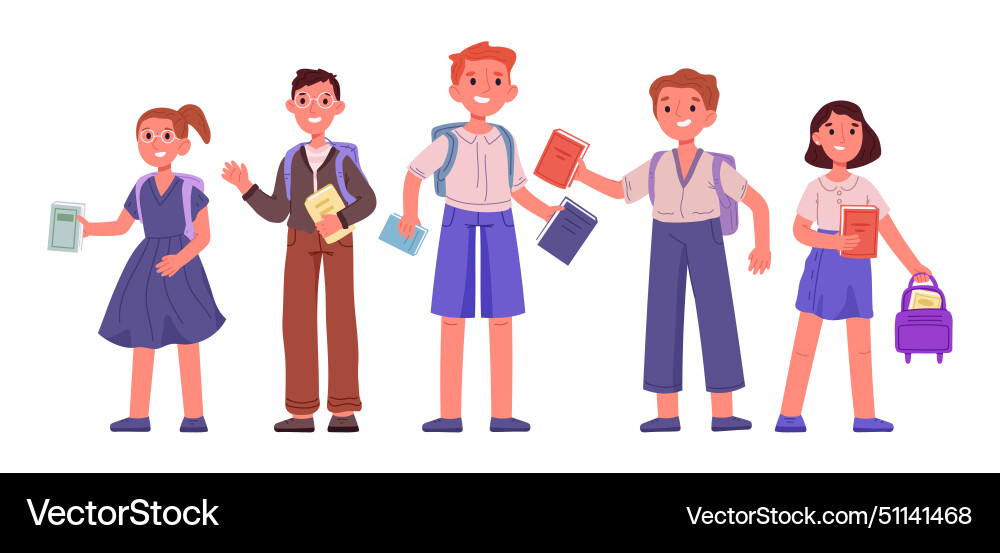 Elementary school students children Royalty Free Vector