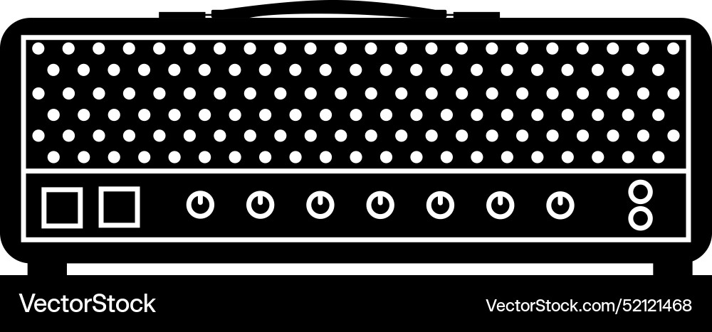Guitar amplifier head icon amp sign Royalty Free Vector