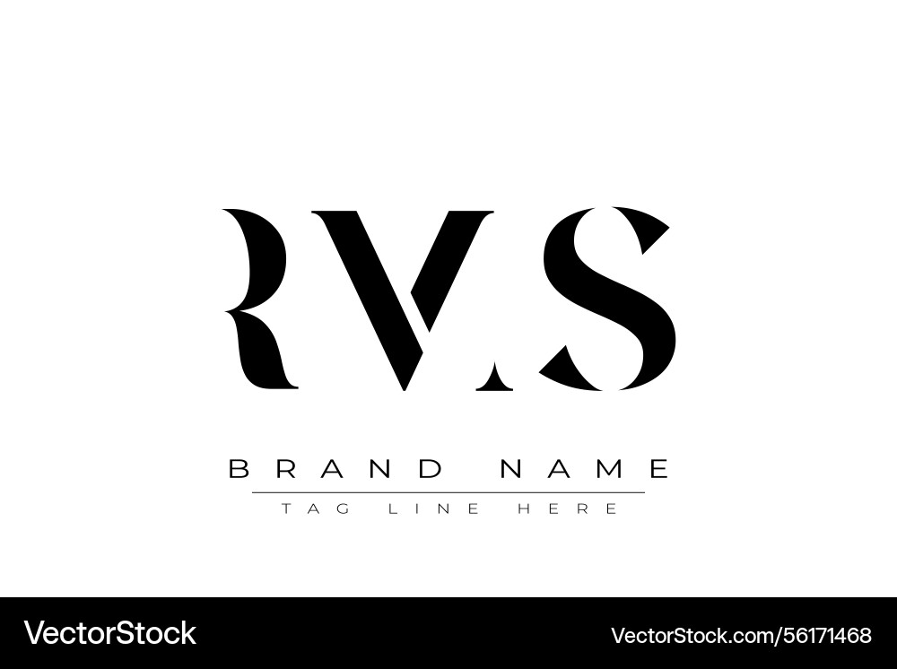 Rms abstract letter logo design Royalty Free Vector Image