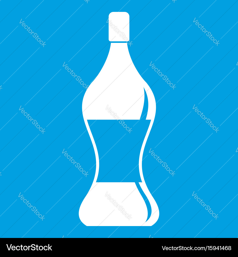 Soda water icon white Royalty Free Vector Image