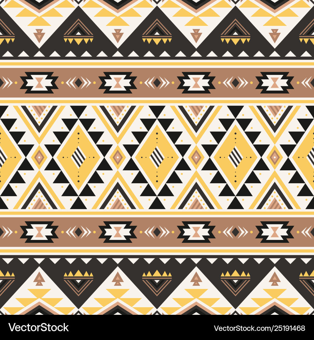 Tribal geometric seamless pattern Royalty Free Vector Image