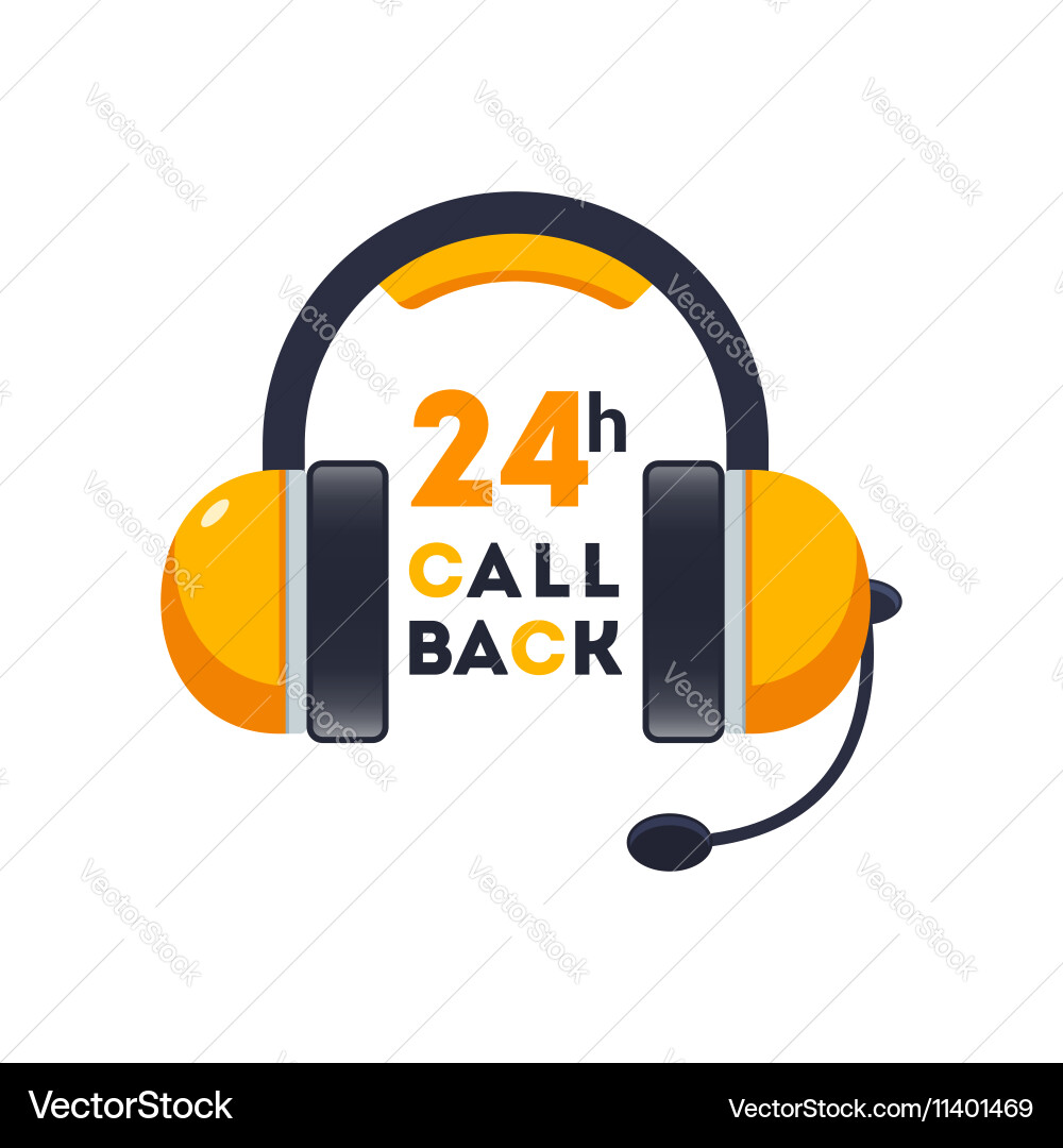 Callback icon headphones for web and mobile Vector Image