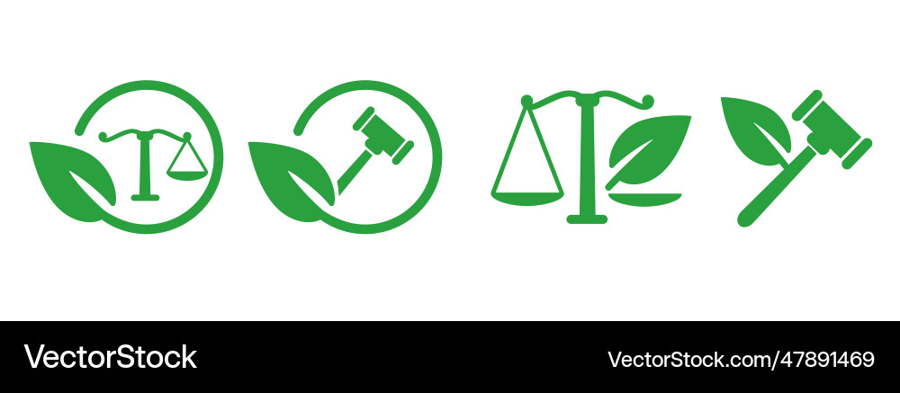 Environmental Justice & Legal Protection Vector Image