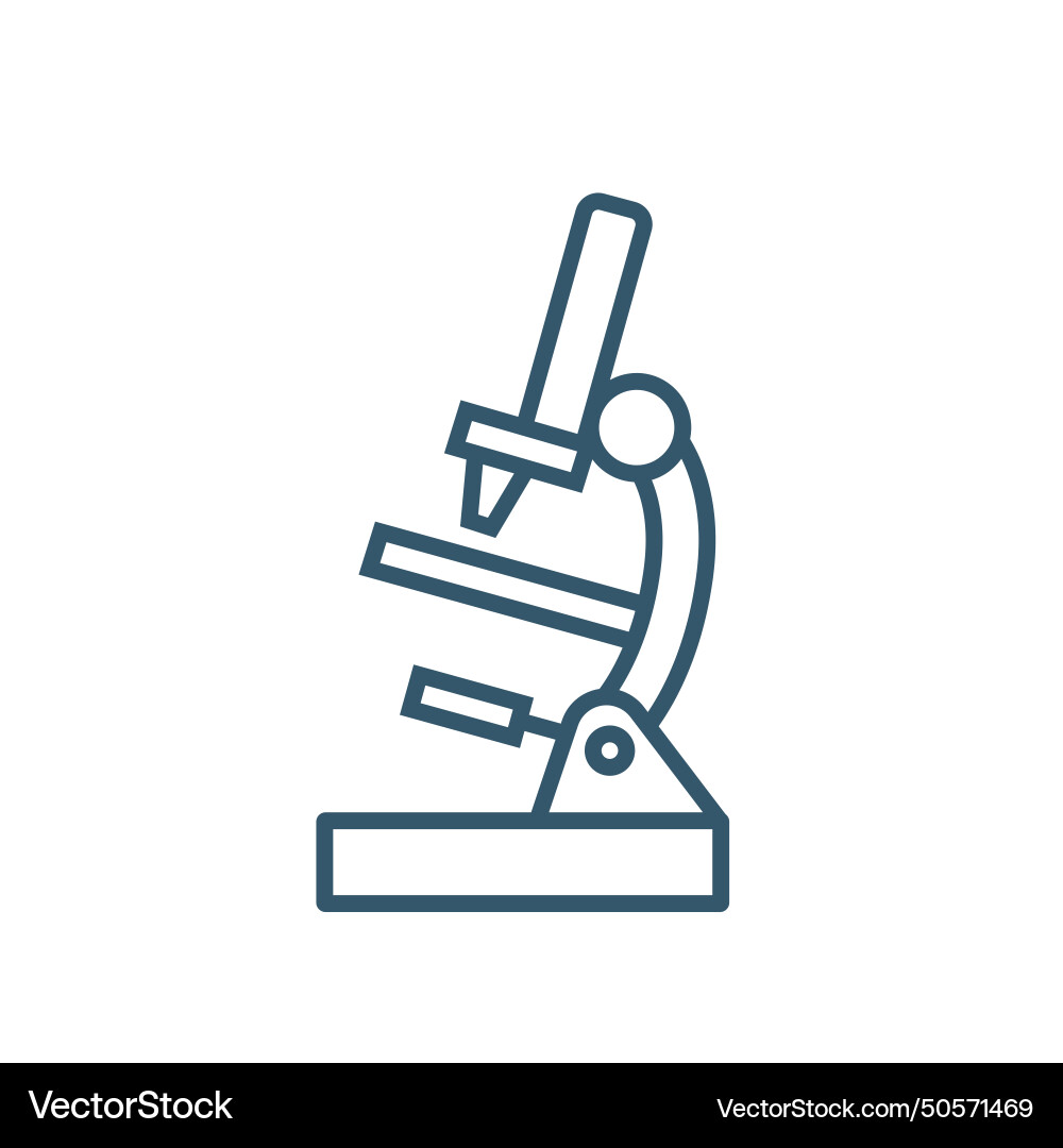 Microscope linear icon sign pictogram Royalty Free Vector