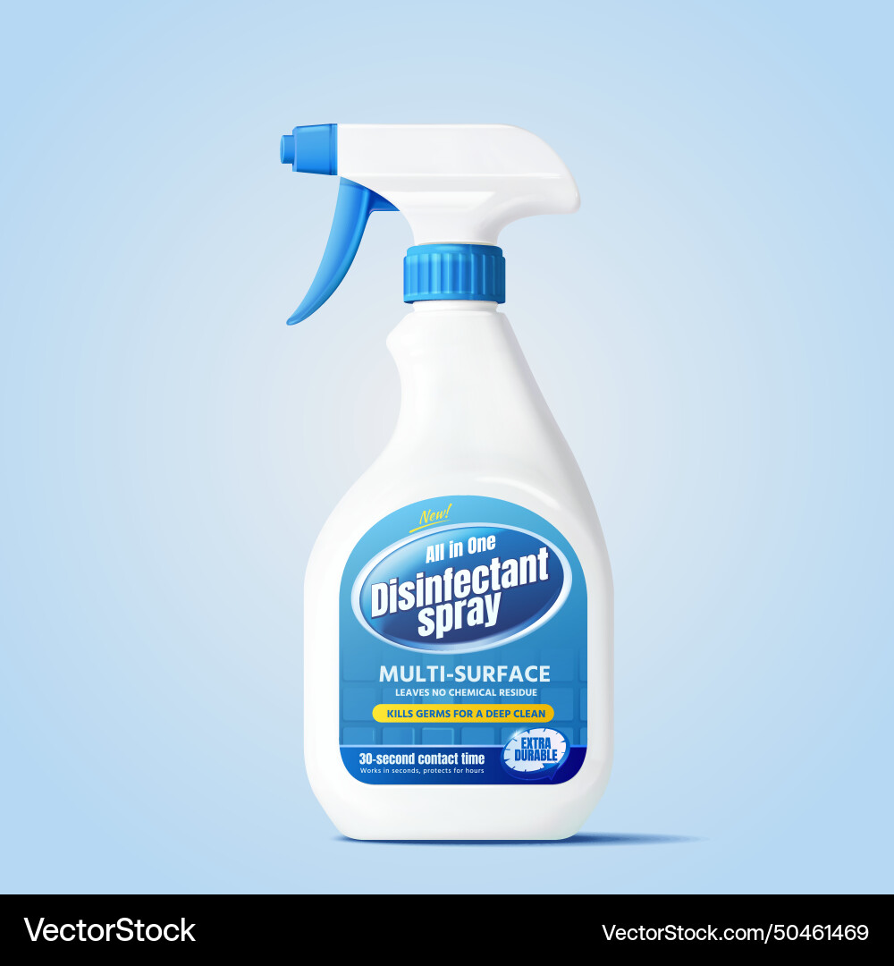 Mock-up of disinfectant spray Royalty Free Vector Image