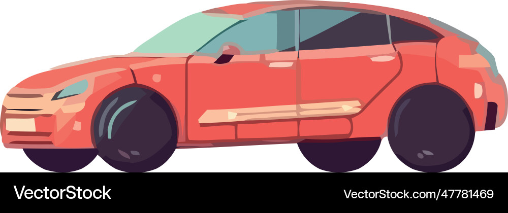 Red luxury car Royalty Free Vector Image - VectorStock