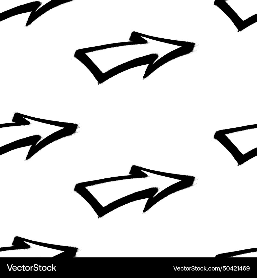 Seamless pattern of sprayed graffiti arrows Vector Image