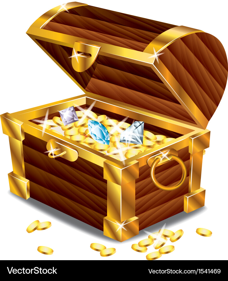 Treasures box Royalty Free Vector Image - VectorStock