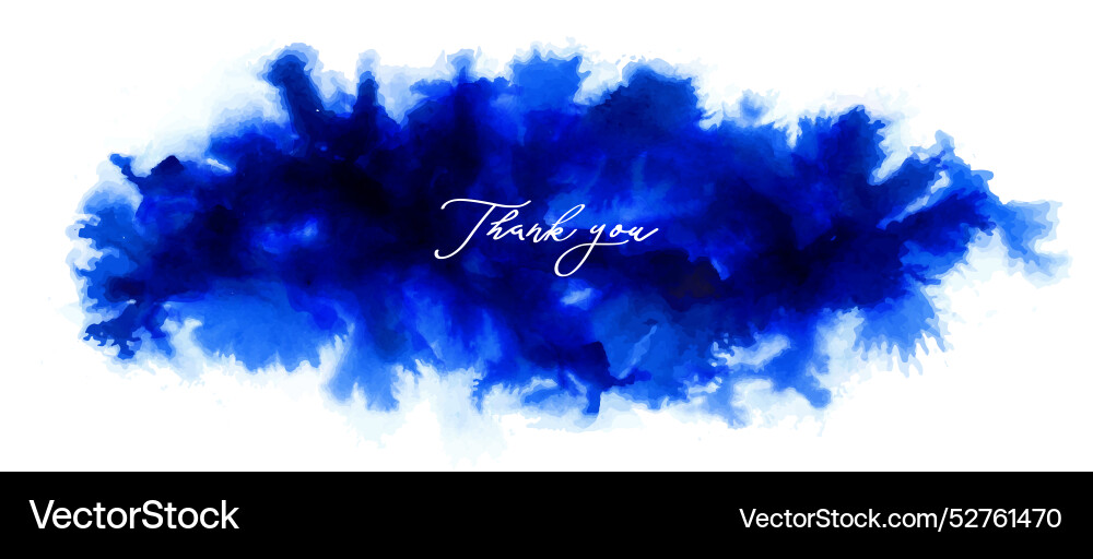 Blue watercolor abstract background form design Vector Image