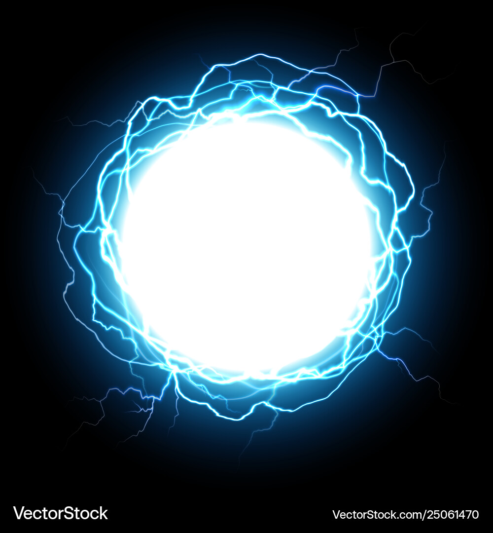 Energy sphere electric plasma ball explosion Vector Image