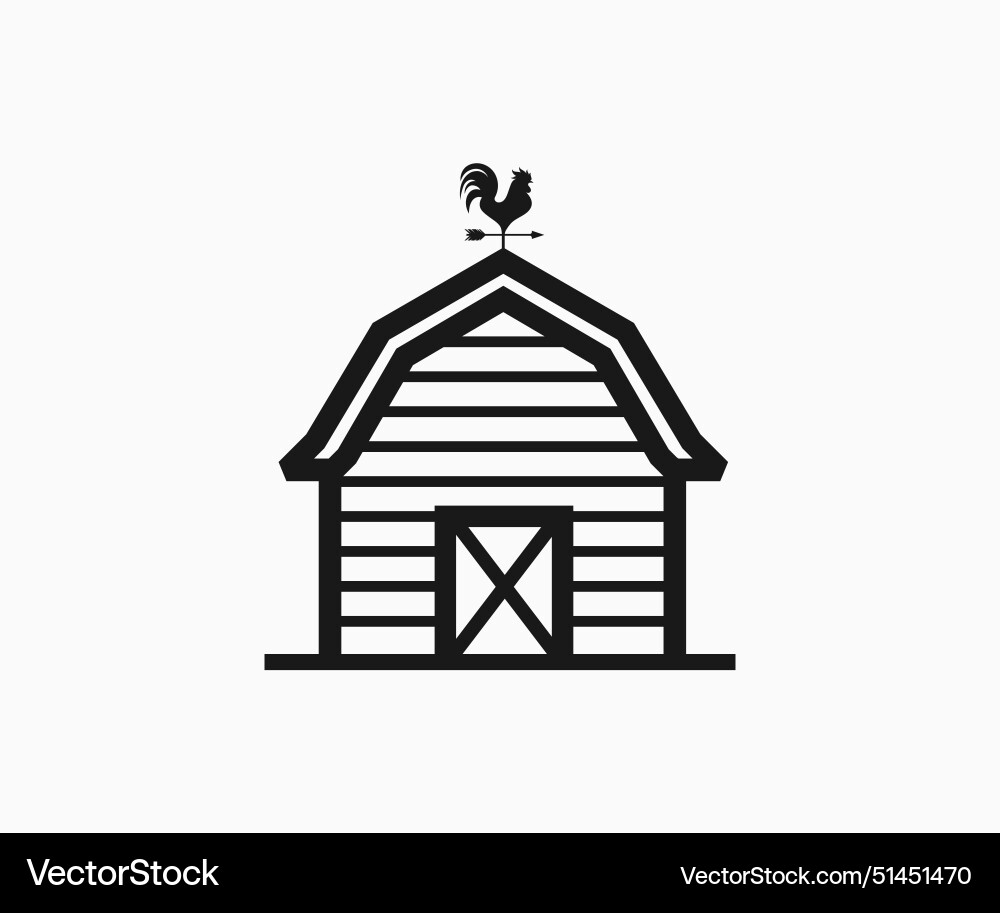 Farming barn icon design or farm house Royalty Free Vector