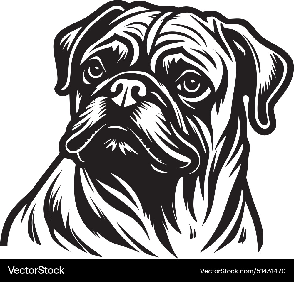 Pug - high quality logo ideal for t-shirt Vector Image