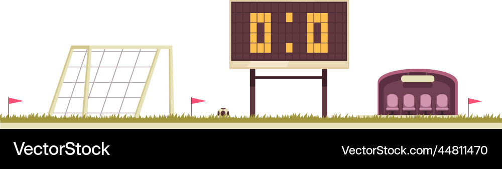 School football field Royalty Free Vector Image