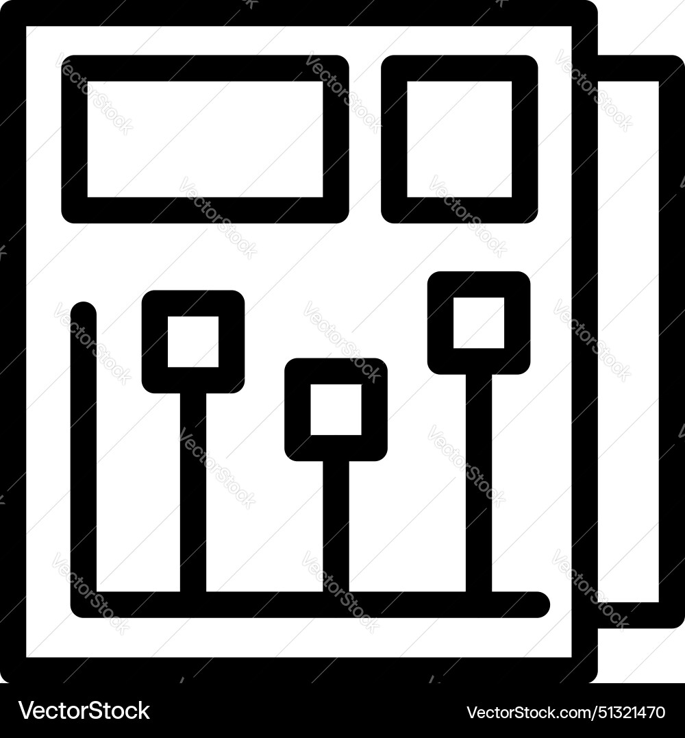 Simplistic black and white icon representing Vector Image