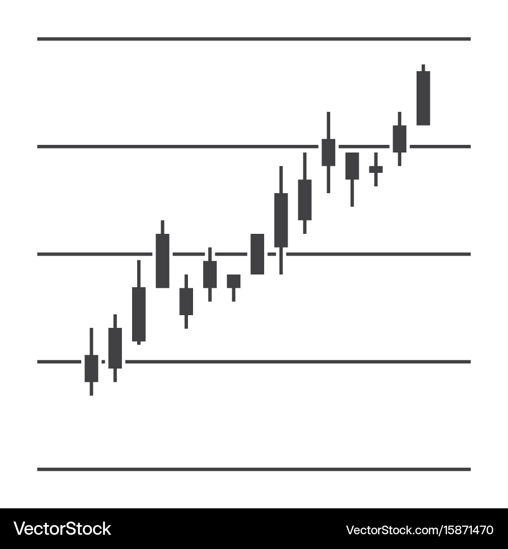 Stock Market Bar Chart Royalty Free Vector Image