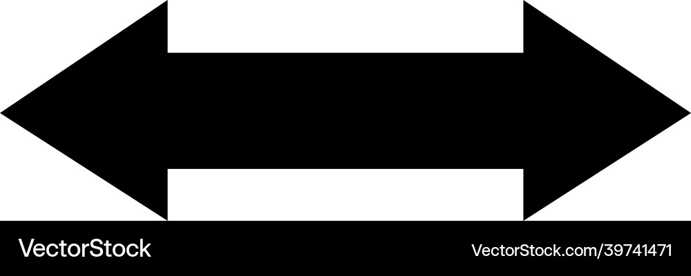 Arrow both sides Royalty Free Vector Image - VectorStock