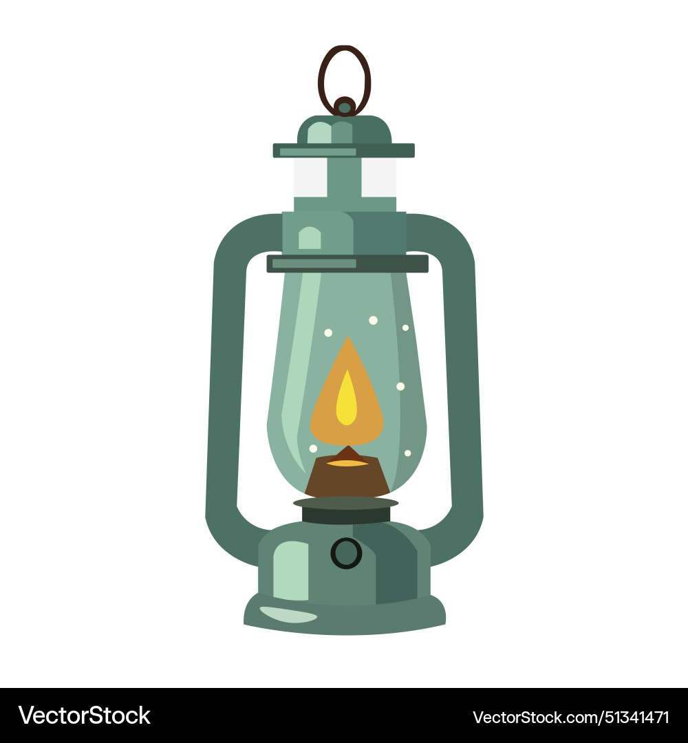 Bushcraft oil gas lamp Royalty Free Vector Image
