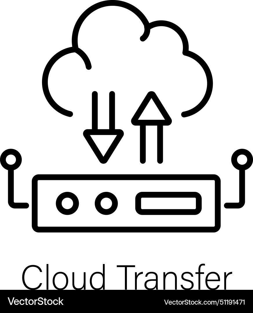 Cloud transfer Royalty Free Vector Image - VectorStock