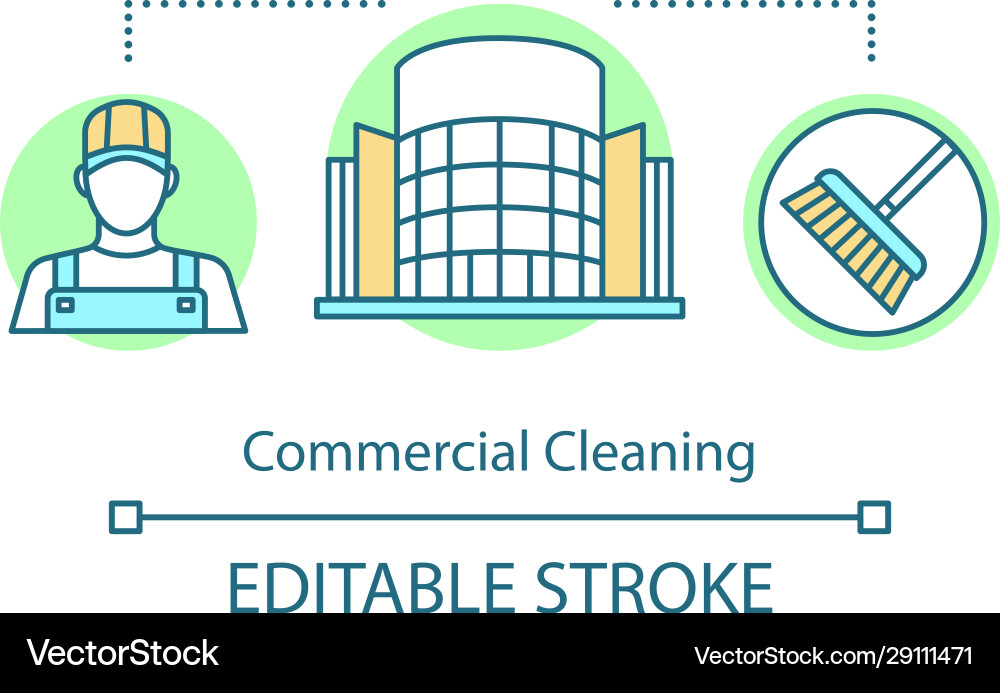 Commercial cleaning concept icon Royalty Free Vector Image