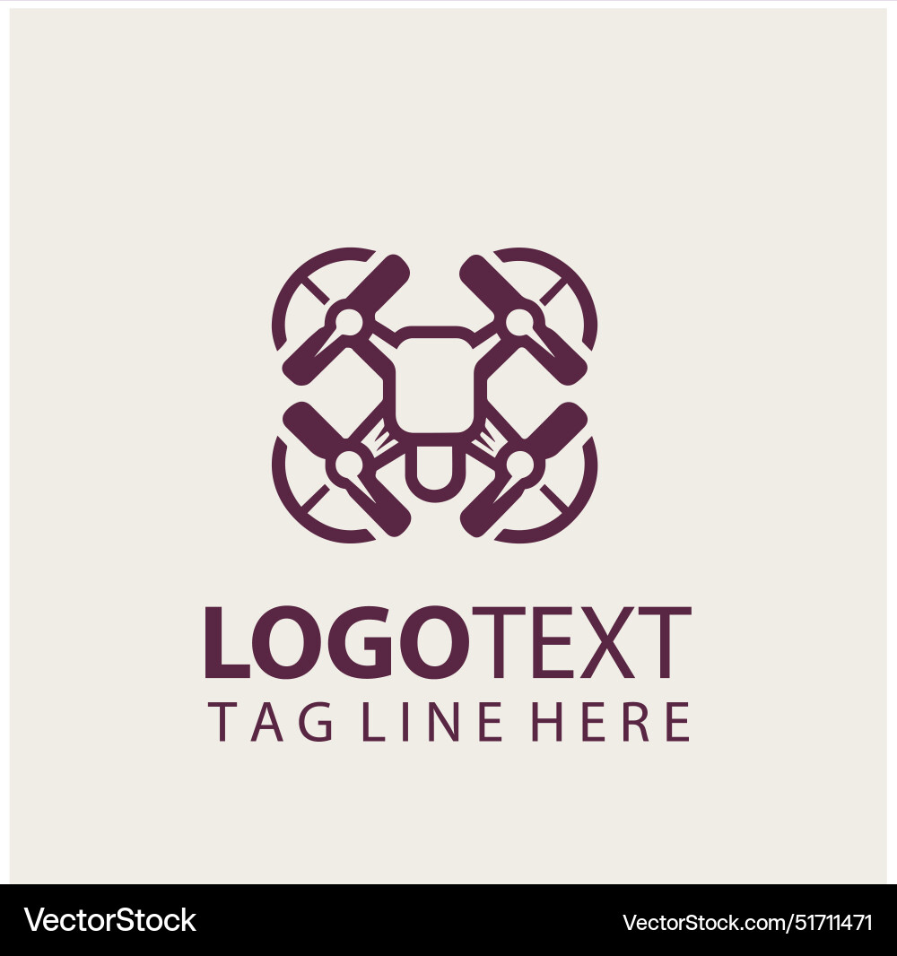 Drone tech logo Royalty Free Vector Image - VectorStock