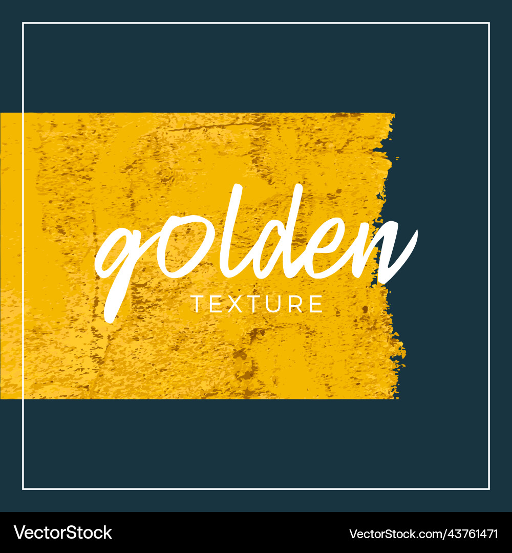 Gold paint glittering grunge textured art Vector Image