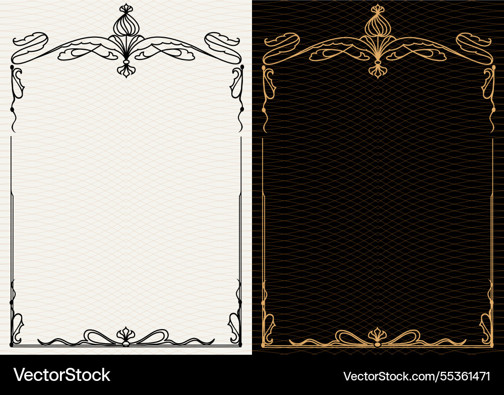 Luxury frame invitation card background Royalty Free Vector
