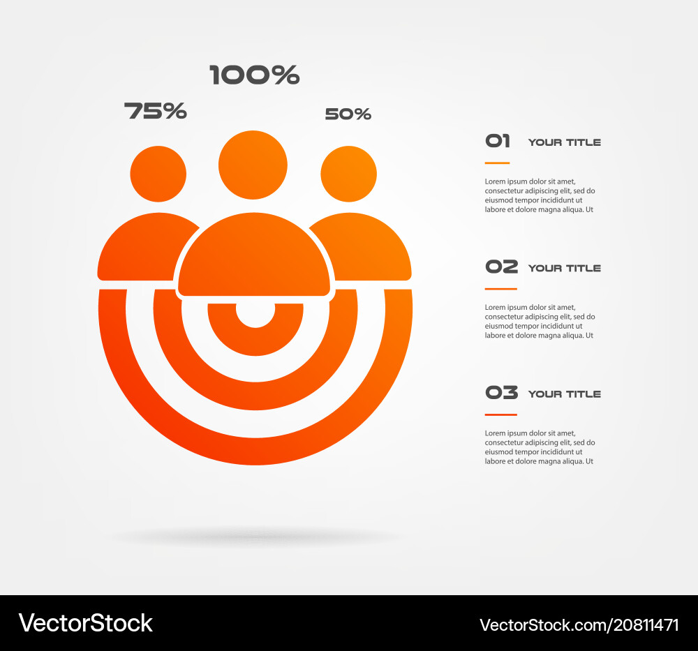 Personal growth target infographics element Vector Image