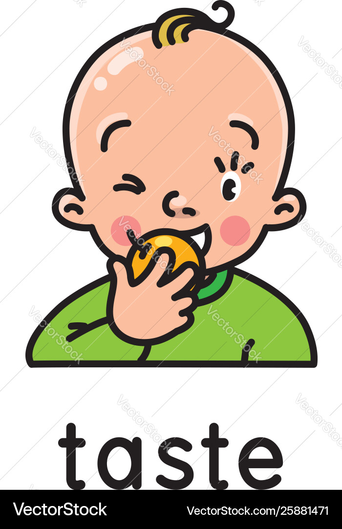 Taste icon one five senses Royalty Free Vector Image