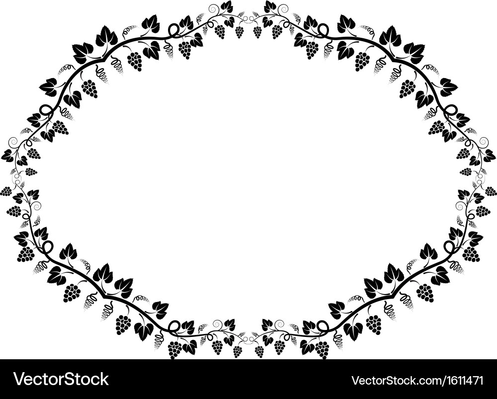 Vine frame Royalty Free Vector Image - VectorStock