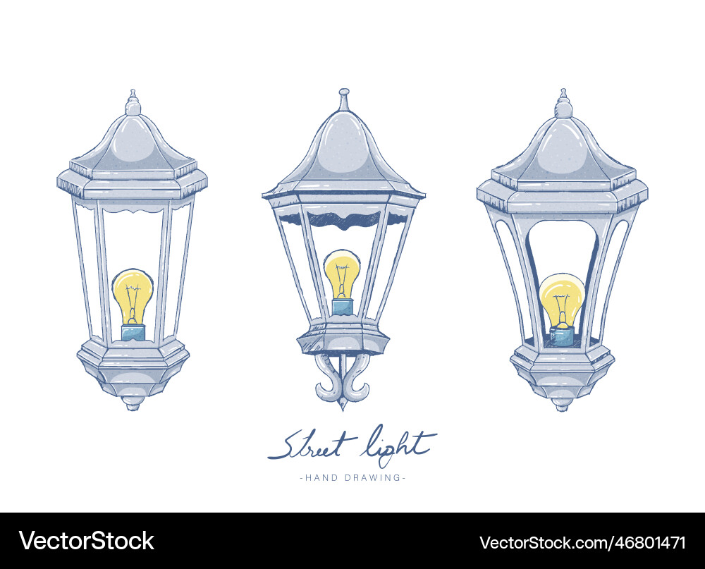 Vintage lamp design isolated on background Vector Image