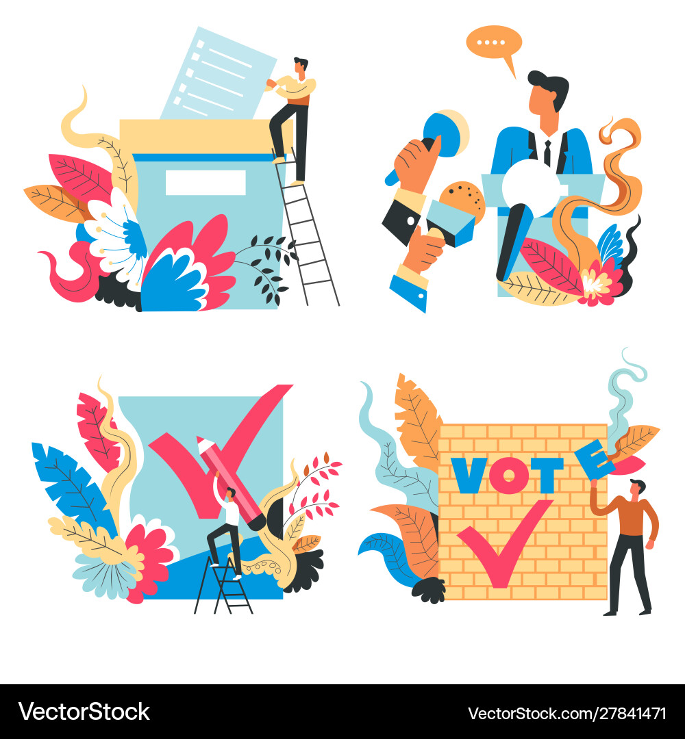 Voting and president elections politician Vector Image