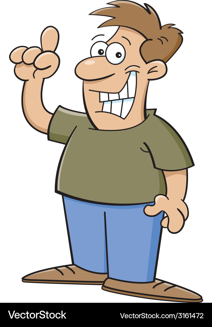 Cartoon man pointing Royalty Free Vector Image
