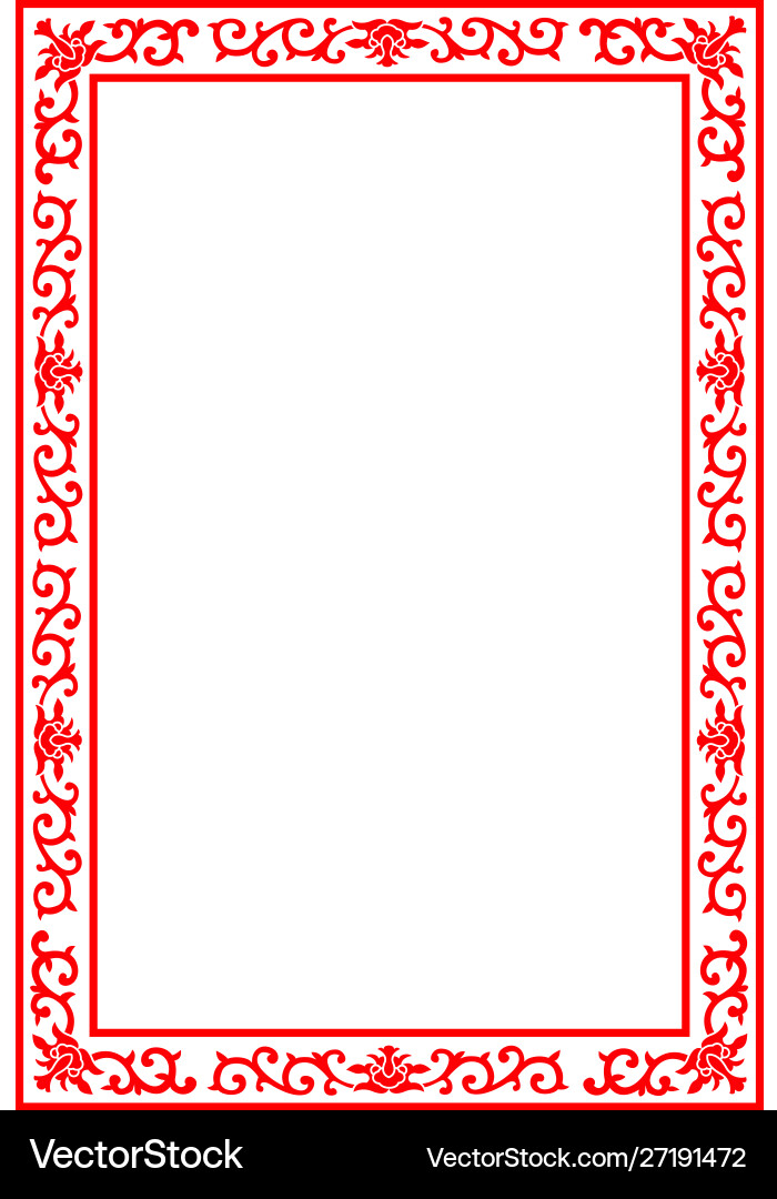 Red Border Frame Modern Red Black Border Frame Element Background