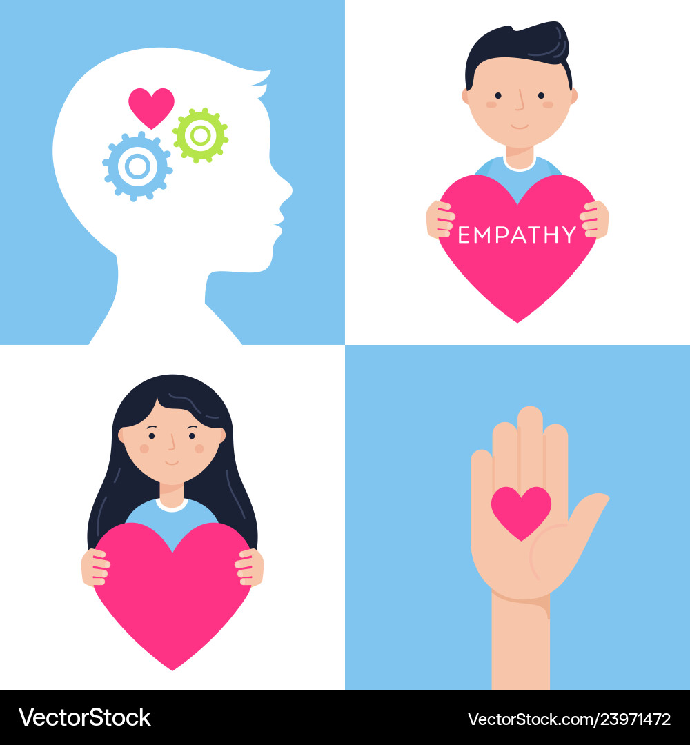 Emotional intelligence empathy and mental health Vector Image