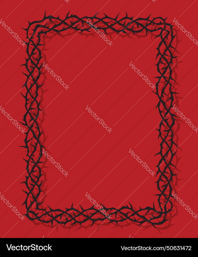Frame of thorns image Royalty Free Vector Image