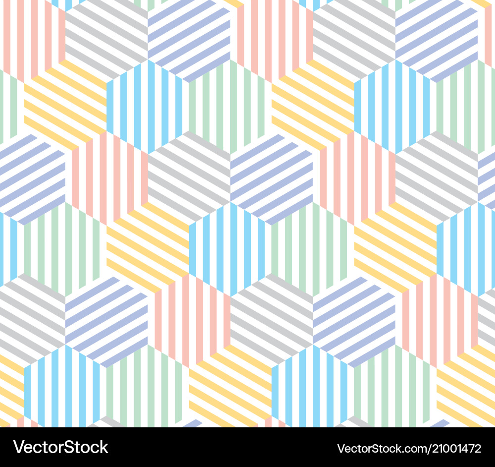 Hexagon pattern seamless Royalty Free Vector Image