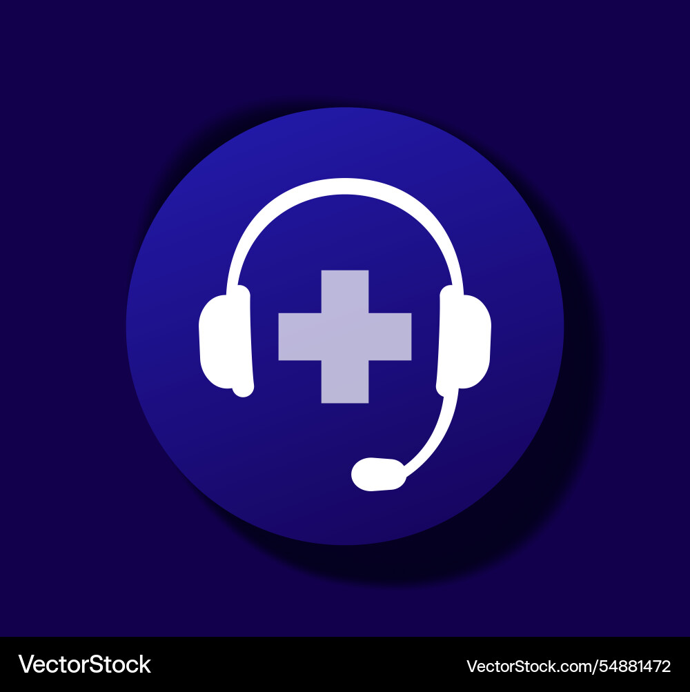 Medical call center icon Royalty Free Vector Image