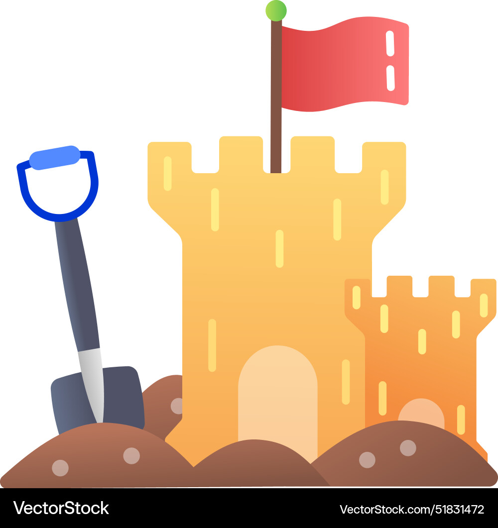 Sand castle Royalty Free Vector Image - VectorStock