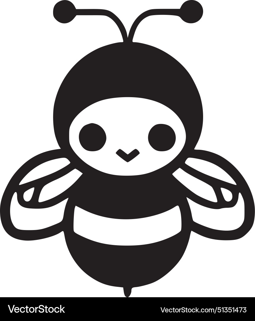 Bee - minimalist and simple silhouette Royalty Free Vector