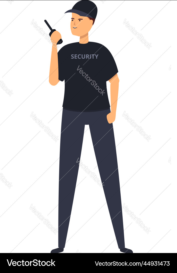 Bodyguard icon cartoon security man Royalty Free Vector