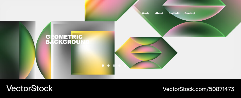 Colorful gradients with abstract geometric shapes Vector Image