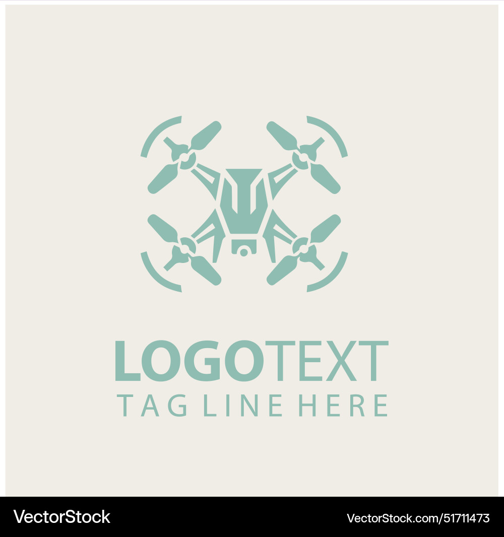 Drone tech logo Royalty Free Vector Image - VectorStock