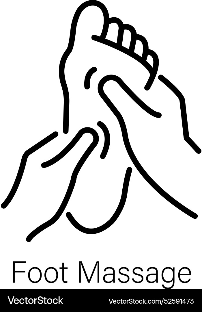 Foot massage Royalty Free Vector Image - VectorStock
