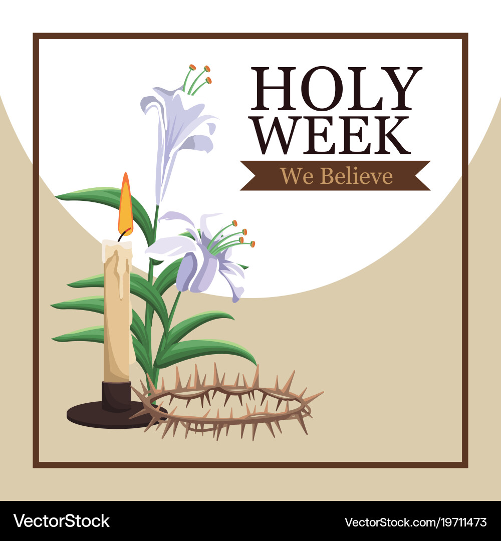 Holy week catholic tradition Royalty Free Vector Image