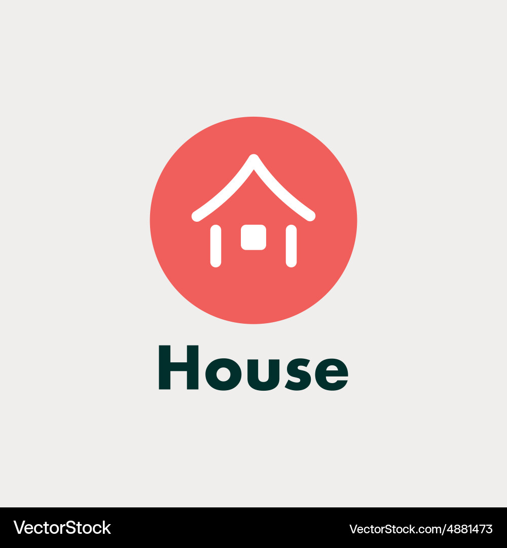 Icon house abstract silhouette Royalty Free Vector Image