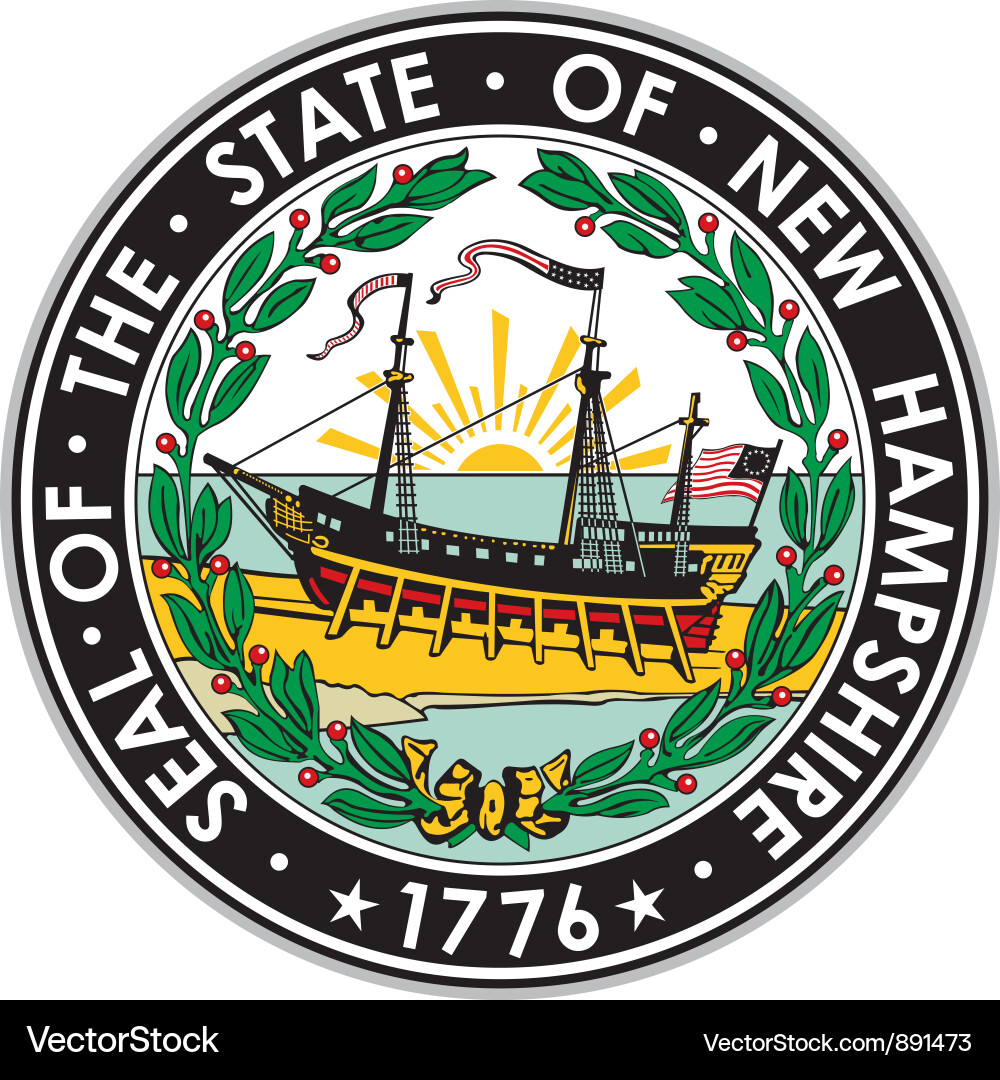 New hampshire seal Royalty Free Vector Image - VectorStock