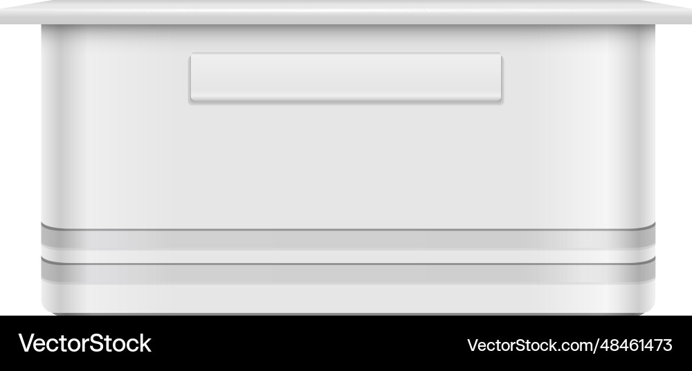 Stand mockup realistic counter white blank stall Vector Image