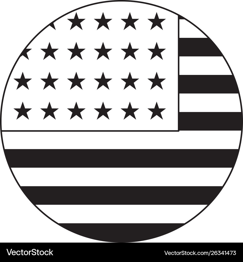 US-amerikanische Flagge in Kreisform Lizenzfreier Vektor
