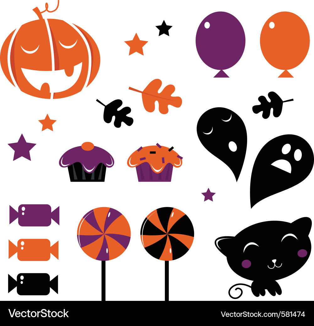 Halloween icons Royalty Free Vector Image - VectorStock